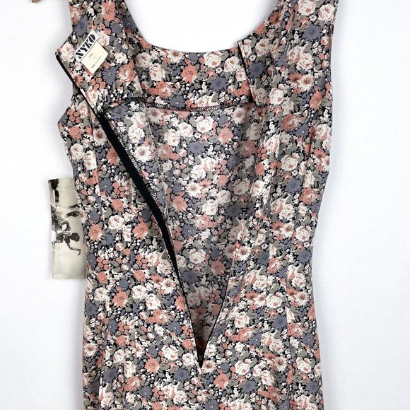 Vintage | Dresses | Vintage Nwt Syko Dusty Rose Floral Midi Dress ...